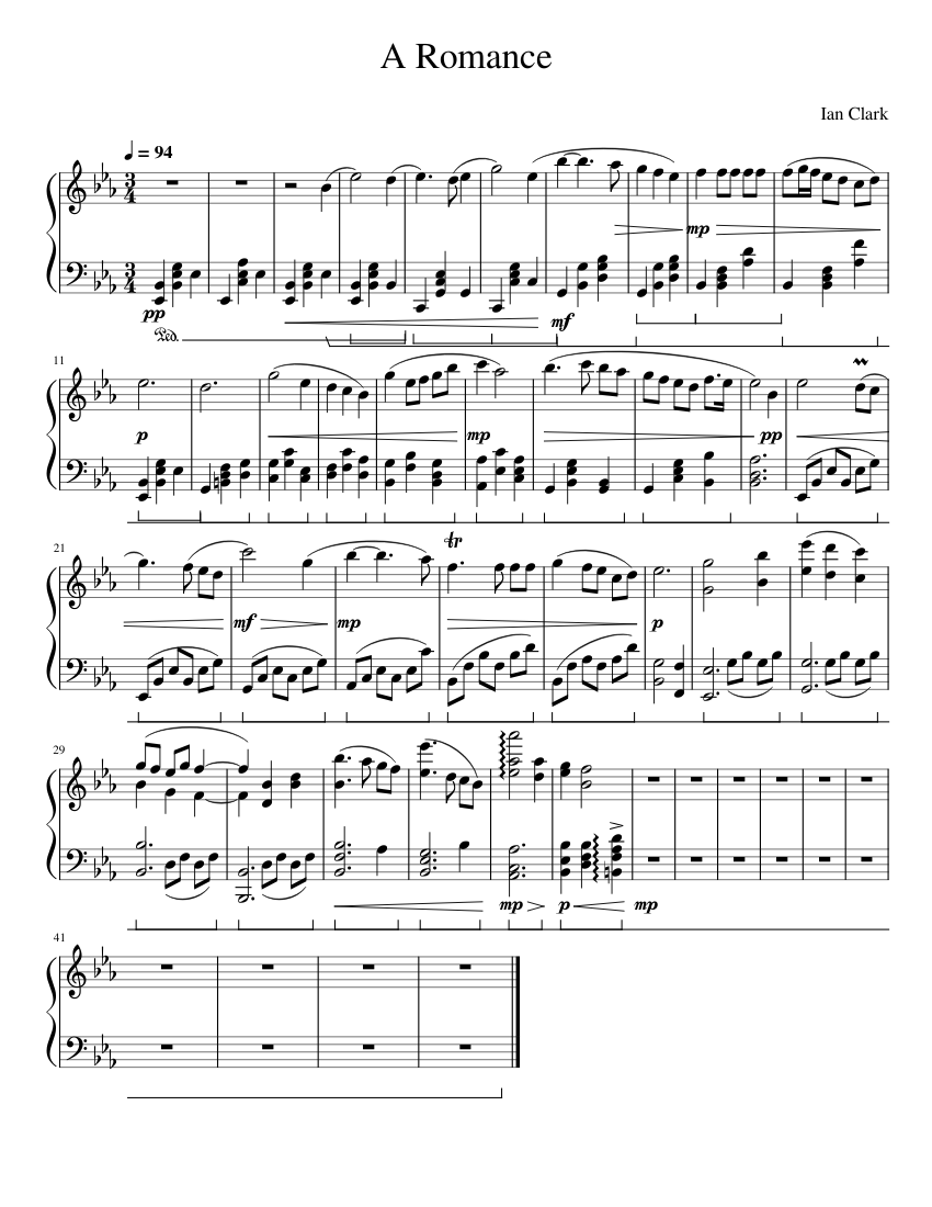 Theme_on_a_Romance Sheet Music for Piano (Solo) easy | MuseScore.com