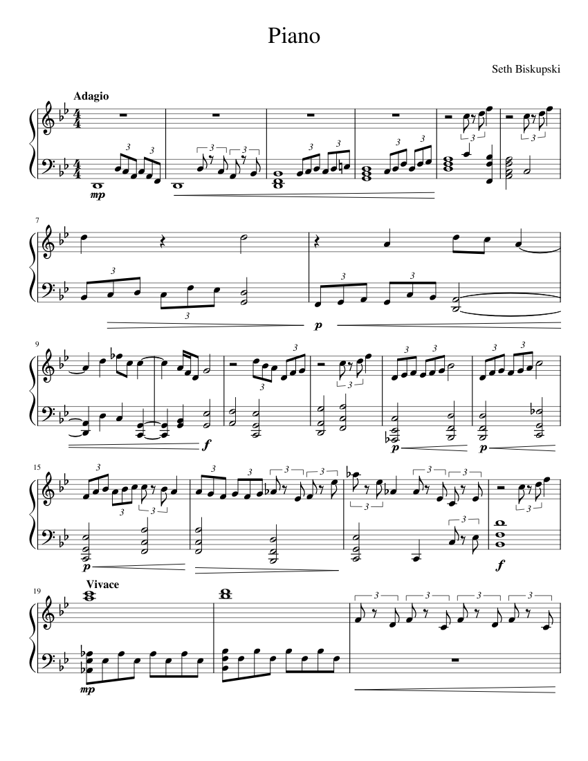 Piano Piece Sheet music for Piano (Solo) | Musescore.com