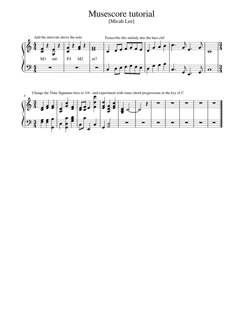 Musescore_tutorial Sheet music for Piano (Solo) Easy | Musescore.com