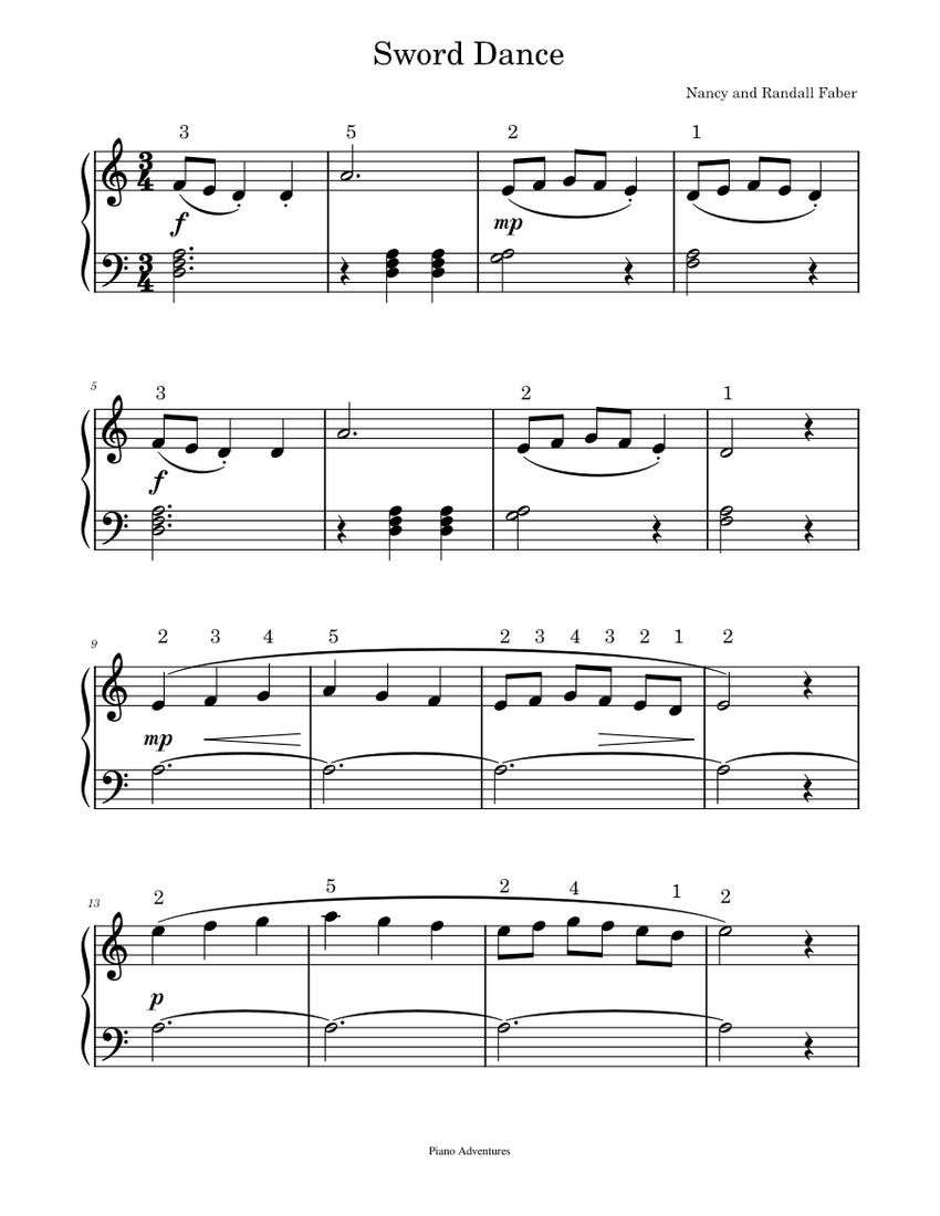 Sword Dance Sheet music for Piano (Solo) Easy | Musescore.com