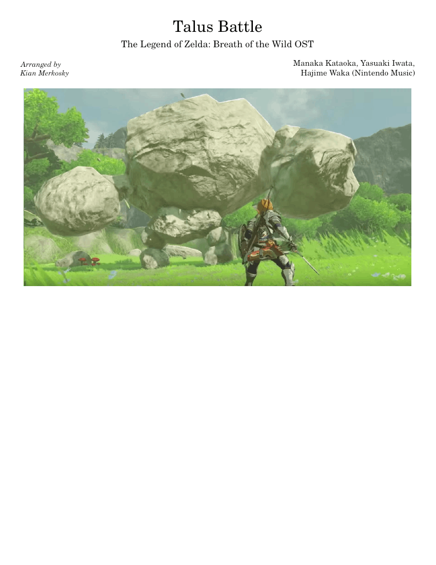 Talus Battle – Breath of the Wild Sheet music for Piano, Trombone bass ...