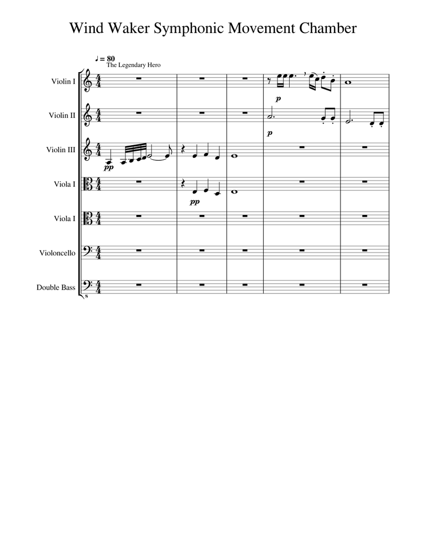 Wind Waker Symphonic Movement String Septet - piano tutorial