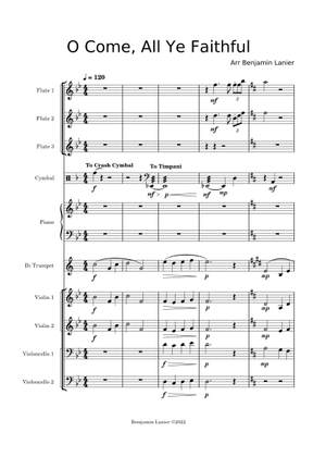 Oh Come All Ye Faithful – composer Uknown O Come, All Ye Faithful Sheet ...