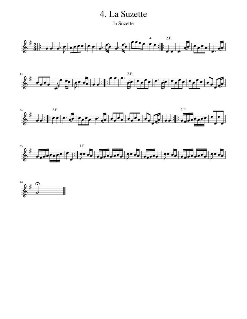 4. La Suzette Sheet music for Piano (Solo) Easy | Musescore.com