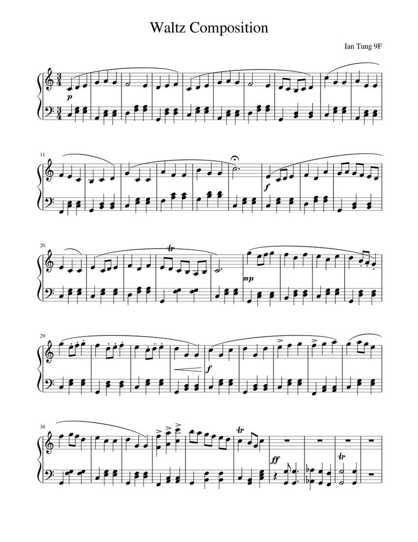 Waltz Composition Sheet music for Piano (Solo) Easy | Musescore.com