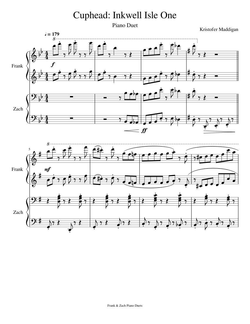 Inkwell Isle One Sheet music for Piano (Piano Duo) | Musescore.com