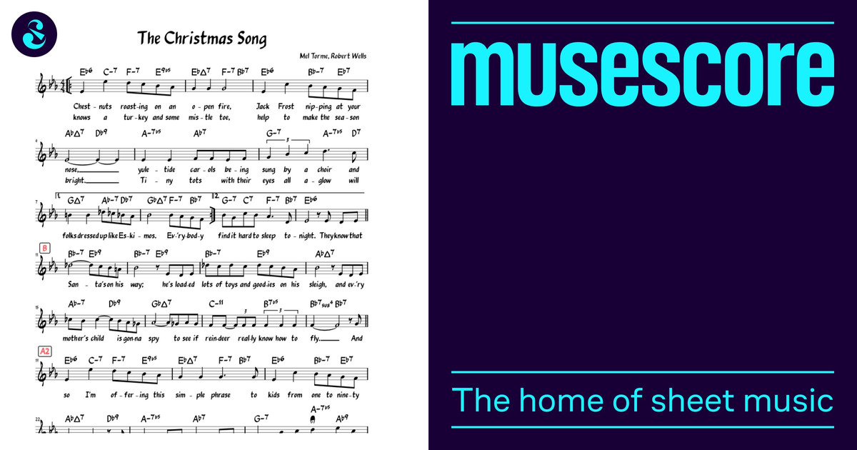 The Christmas Song (Lead sheet with lyrics ) Sheet Music with Chords ...