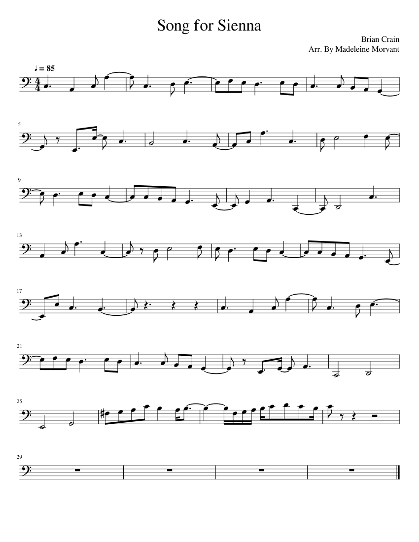 Song for Sienna Sheet music for Piano (Solo) Easy | Musescore.com