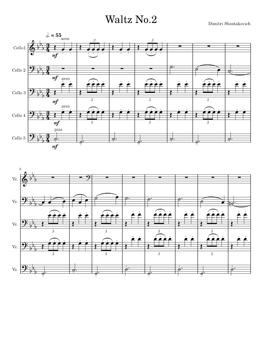 Waltz No. 2 – Dmitri Shostakovich - piano tutorial