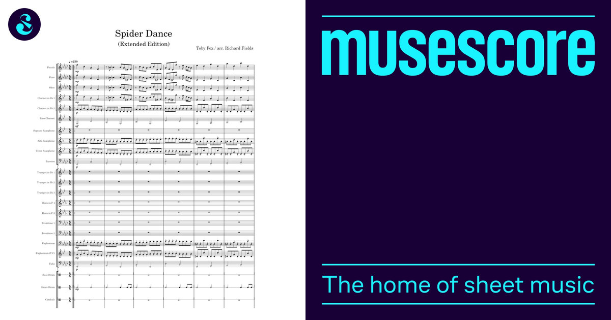 Spider Dance (Concert Band) Sheet music for Trombone, Tuba, Flute, Oboe ...