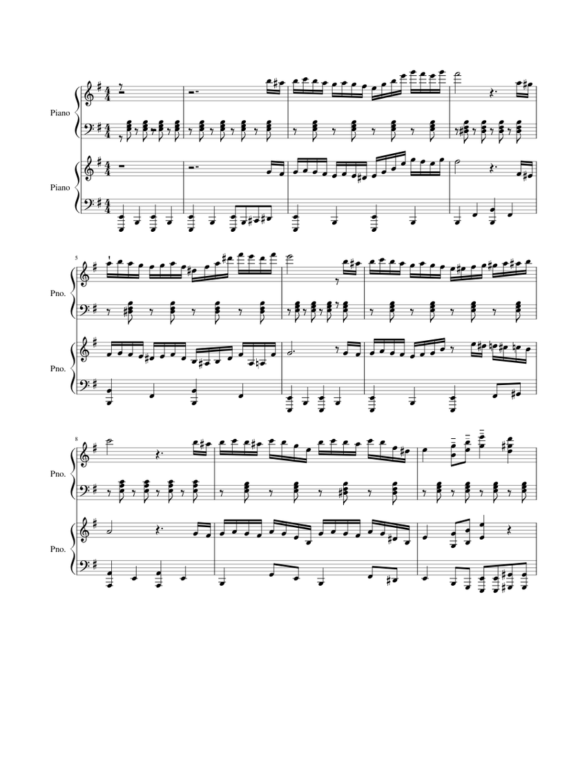 Secret - Jay Chou Sheet Music for Piano (Piano Duo) | MuseScore.com