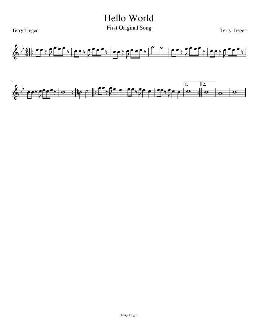 Hello World Sheet music for Piano (Solo) | Musescore.com