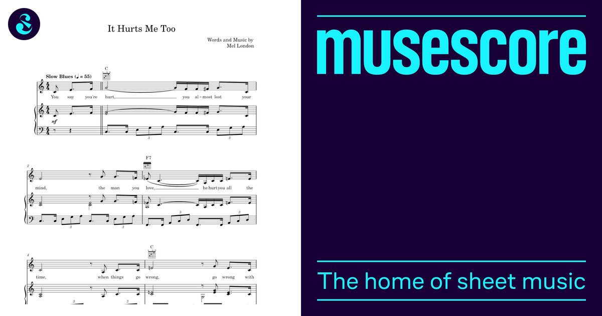 IT HURTS ME TOO - MEL LONDON Sheet Music with Chords for Piano ...