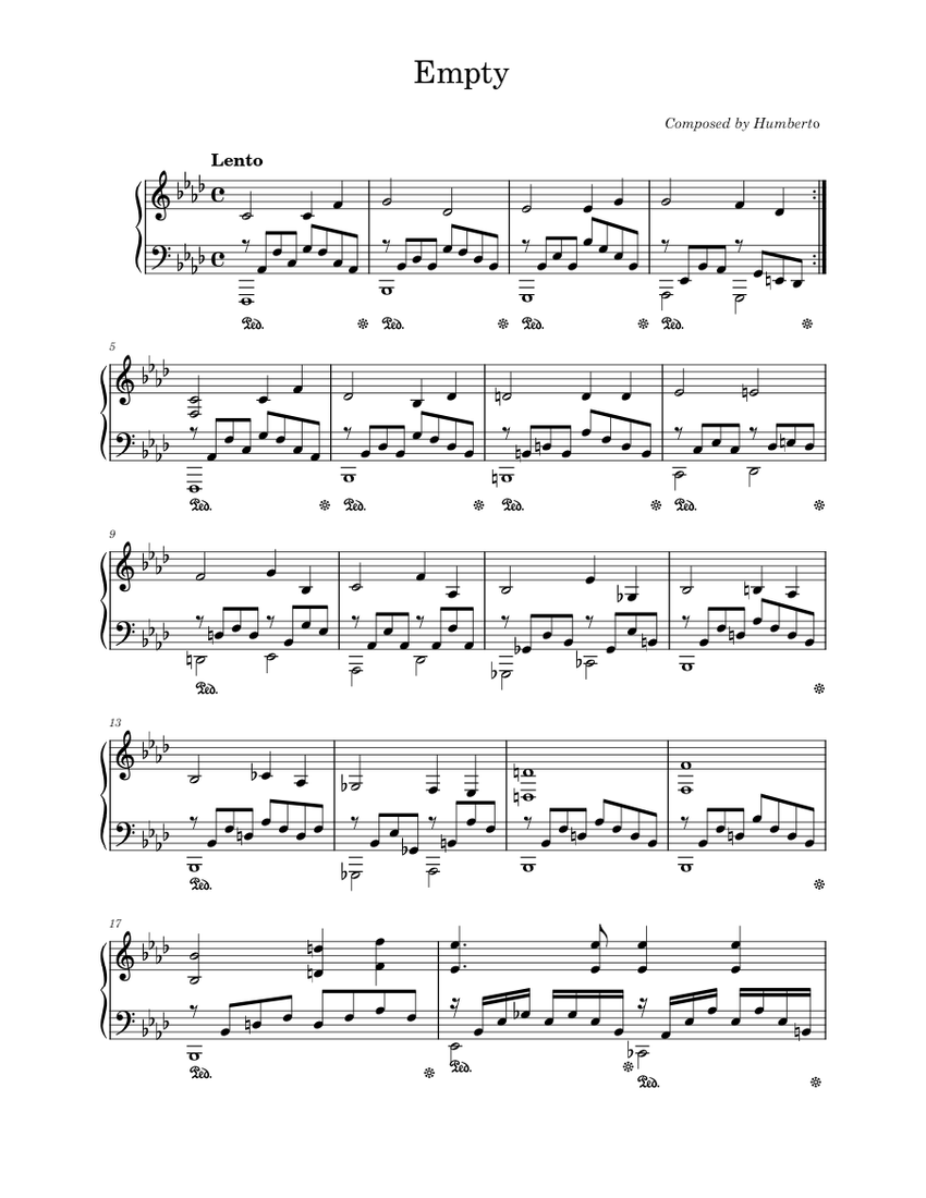 Empty Sheet music for Piano (Solo) | Musescore.com