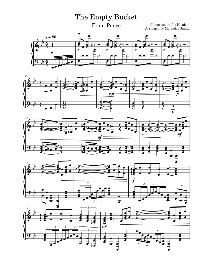 The Empty Bucket Sheet music for Piano (Solo) | Musescore.com