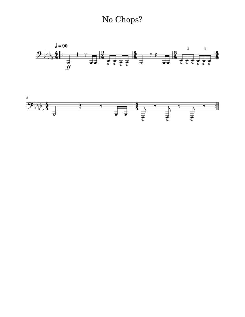 No Chops Sheet music for Piano (Marching Band) Easy | Musescore.com