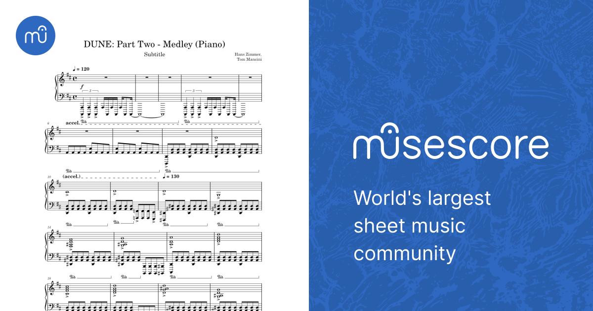 Dune Main Theme – Hans Zimmer Sheet Music for Piano (Solo) | MuseScore.com