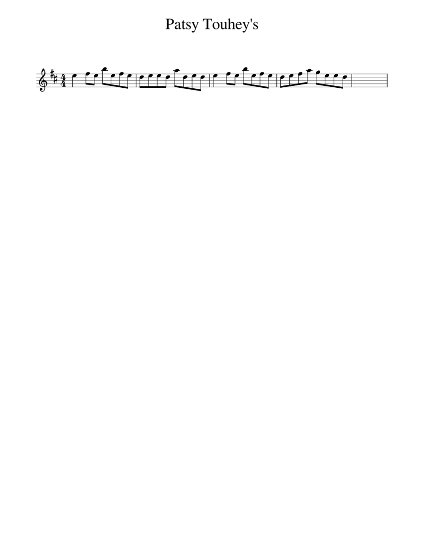 Patsy Touhey's Sheet music for Piano (Solo) | Musescore.com
