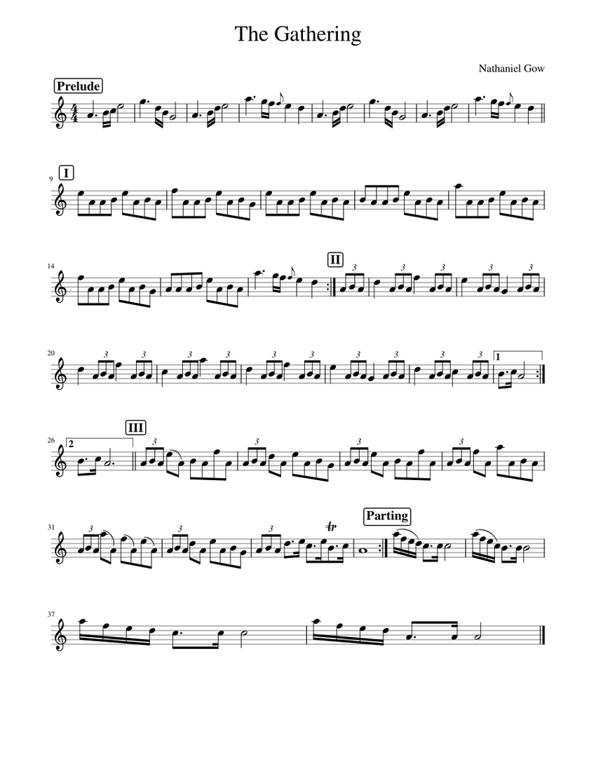 Nathaniel Gow - The Gathering Sheet music for Piano (Solo) Easy ...