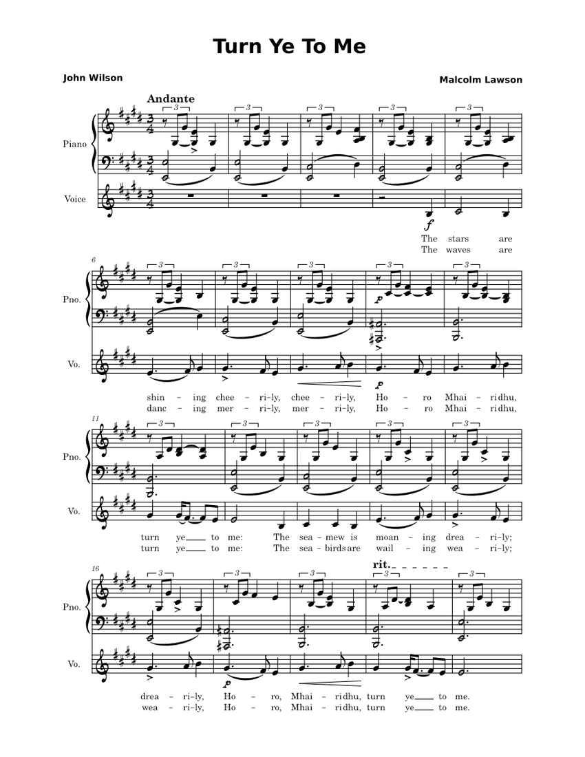 Turn Ye To Me Sheet music | Musescore.com