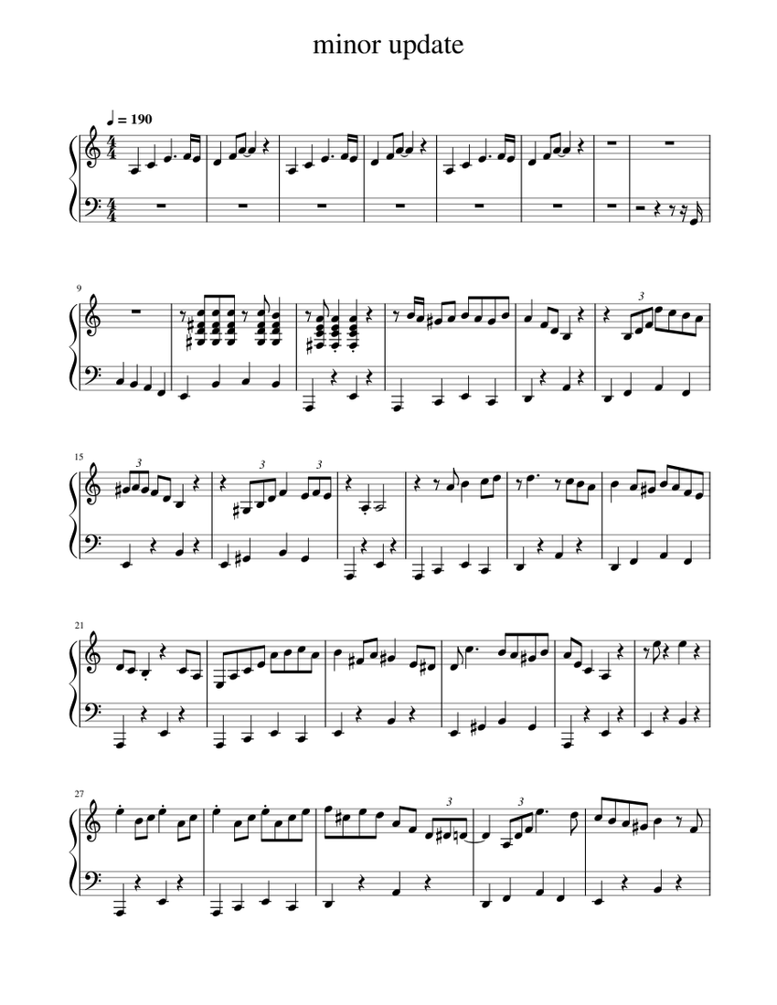 Minor swing – Django Reinhardt Sheet Music for Piano (Solo) | MuseScore.com