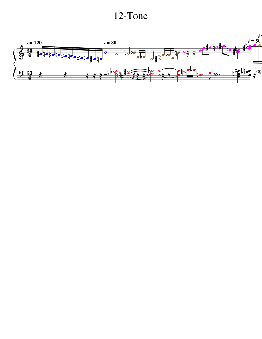 12 Tone Sheet music for Piano (Solo) | Musescore.com