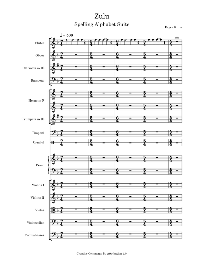 Zulu Sheet music for Piano, Flute, Oboe, Clarinet in b-flat & more ...