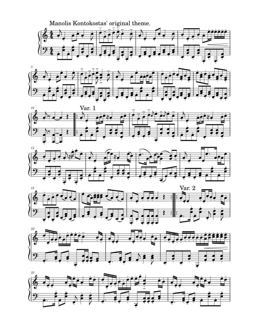 Var Sheet music for Piano (Solo) | Musescore.com