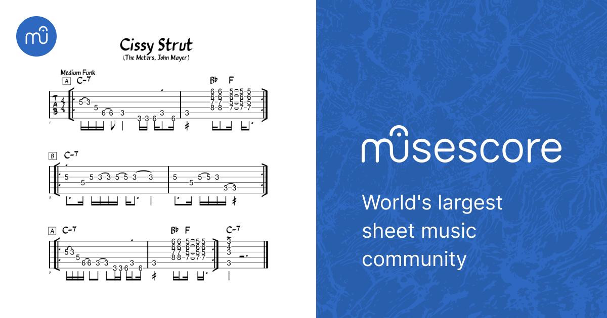 Cissy strut – The Meters cissy strut Sheet music for Guitar (Solo ...