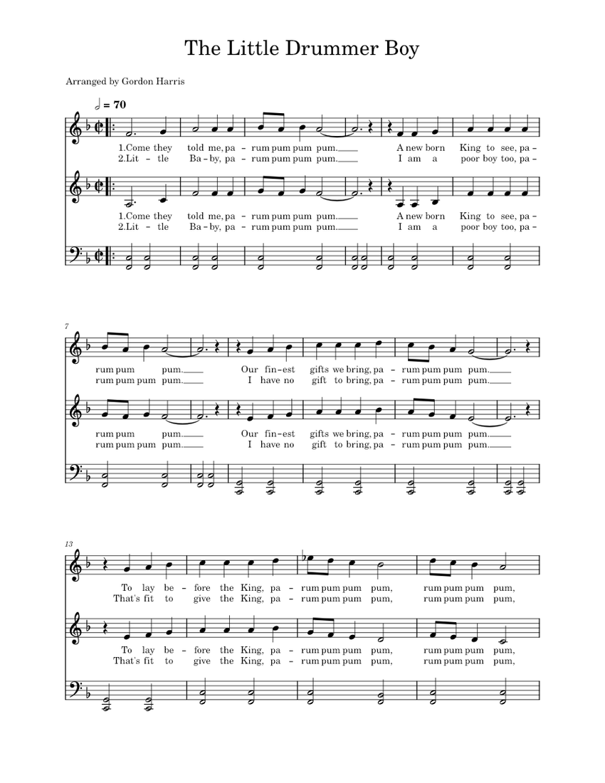 The Little Drummer Boy – Catherine Davis The Little Drummer Boy - piano ...