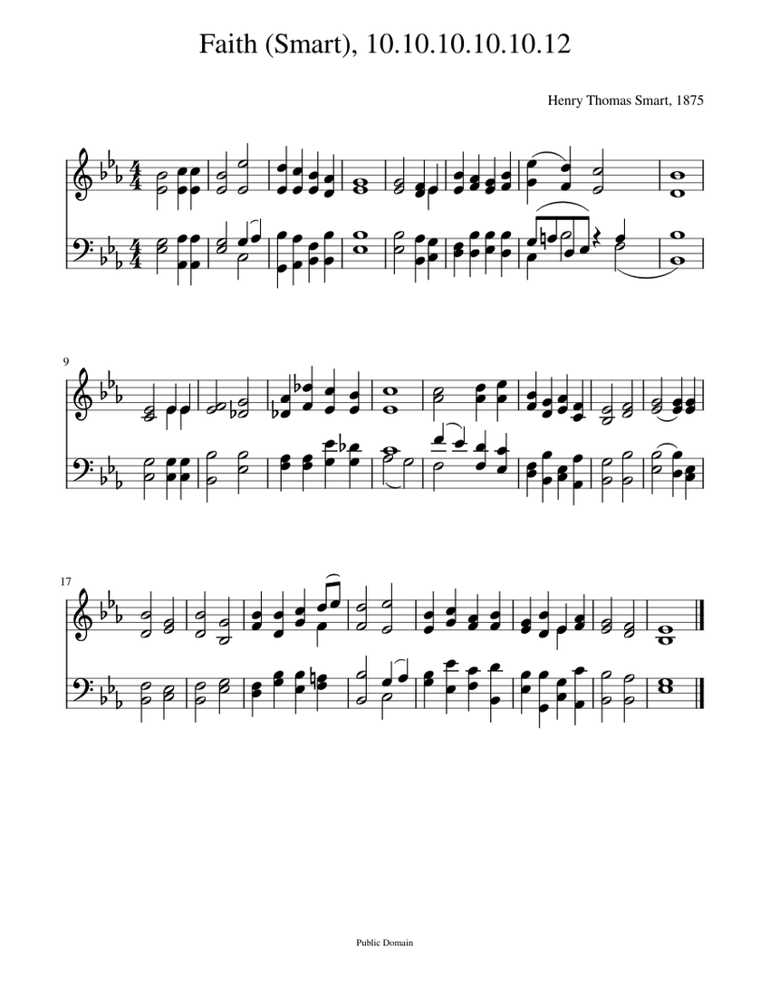 FAITH (Smart) - Henry Thomas Smart, 1813-1879 Sheet music for Piano ...