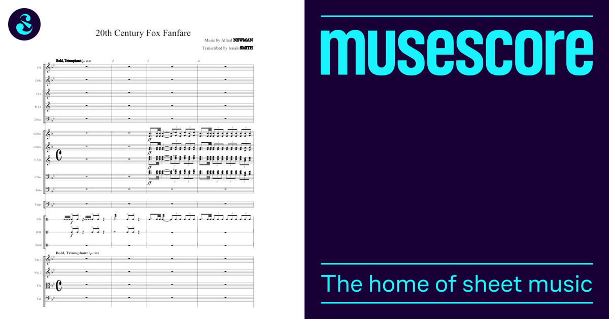 20th Century Fox Fanfare Sheet music for Trombone, Tuba, Flute, Oboe & more instruments (Mixed ...