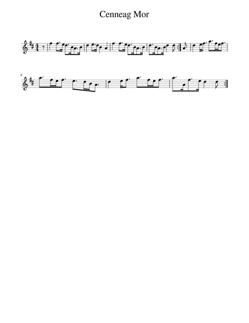 Cenneag Mor Sheet music for Piano (Solo) | Musescore.com