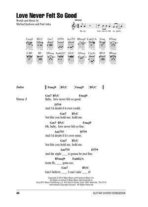 human nature guitar chords