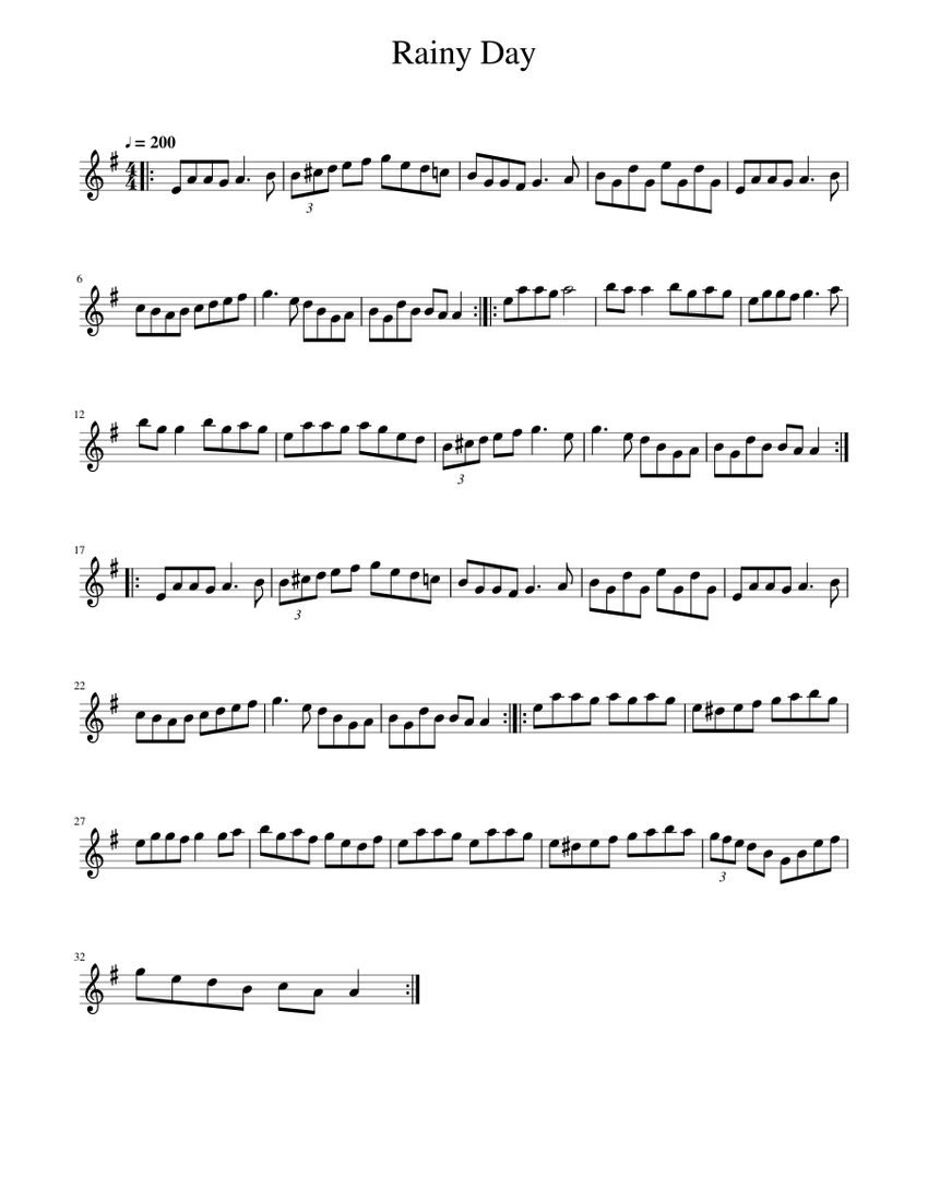 Rainy Day Sheet music for Piano (Solo) | Musescore.com