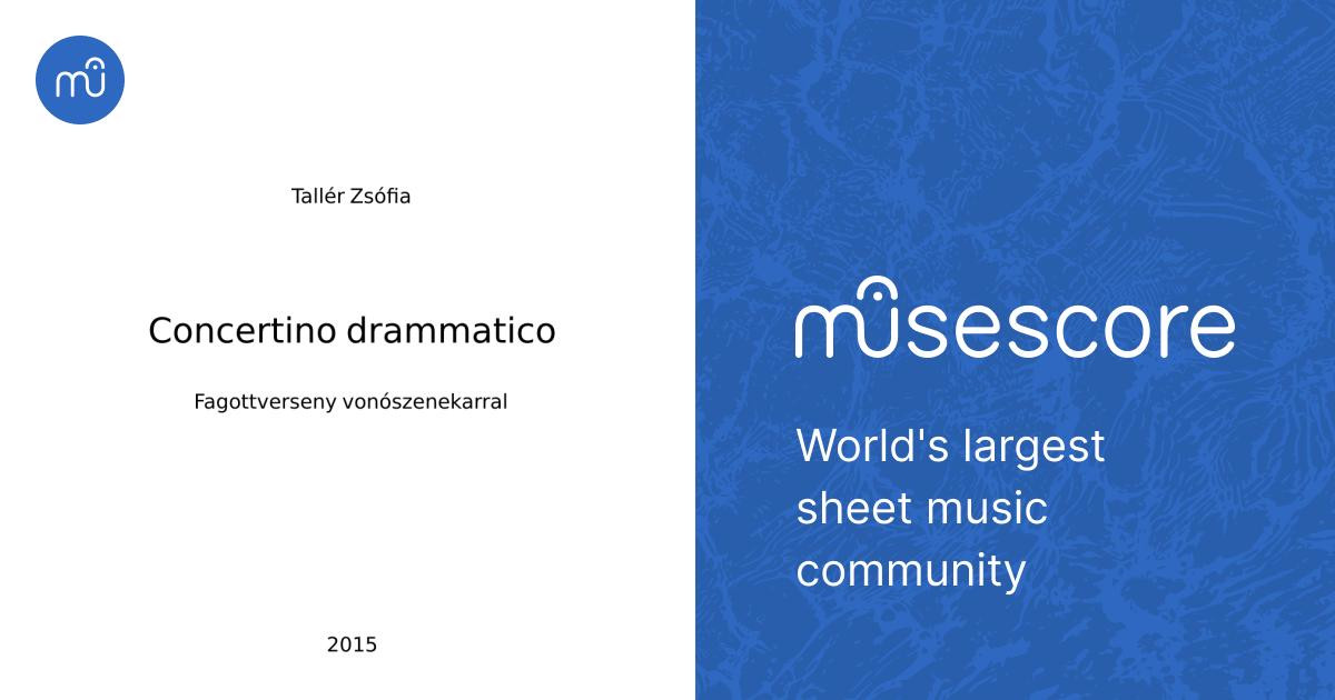 Concertino drammatico – Tallér Zsófia Sheet Music for Bassoon, Violin ...