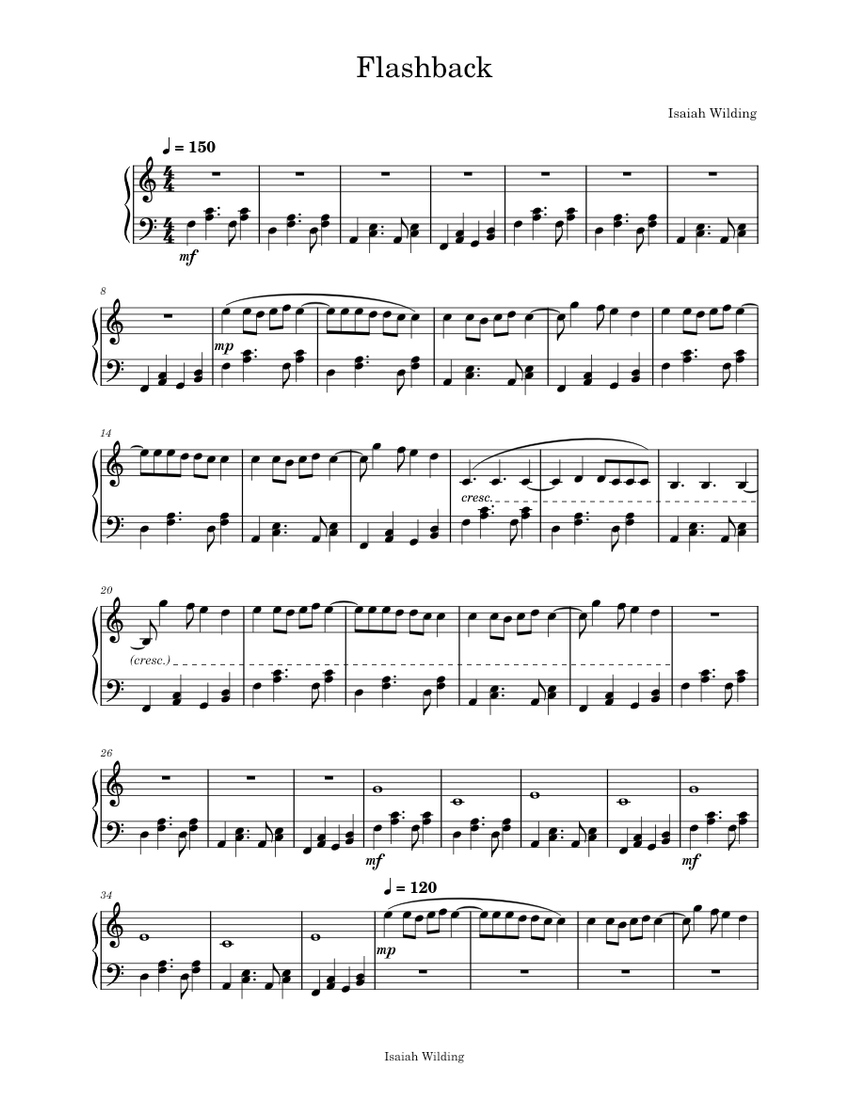 Flashback Sheet music for Piano (Solo) Easy | Musescore.com