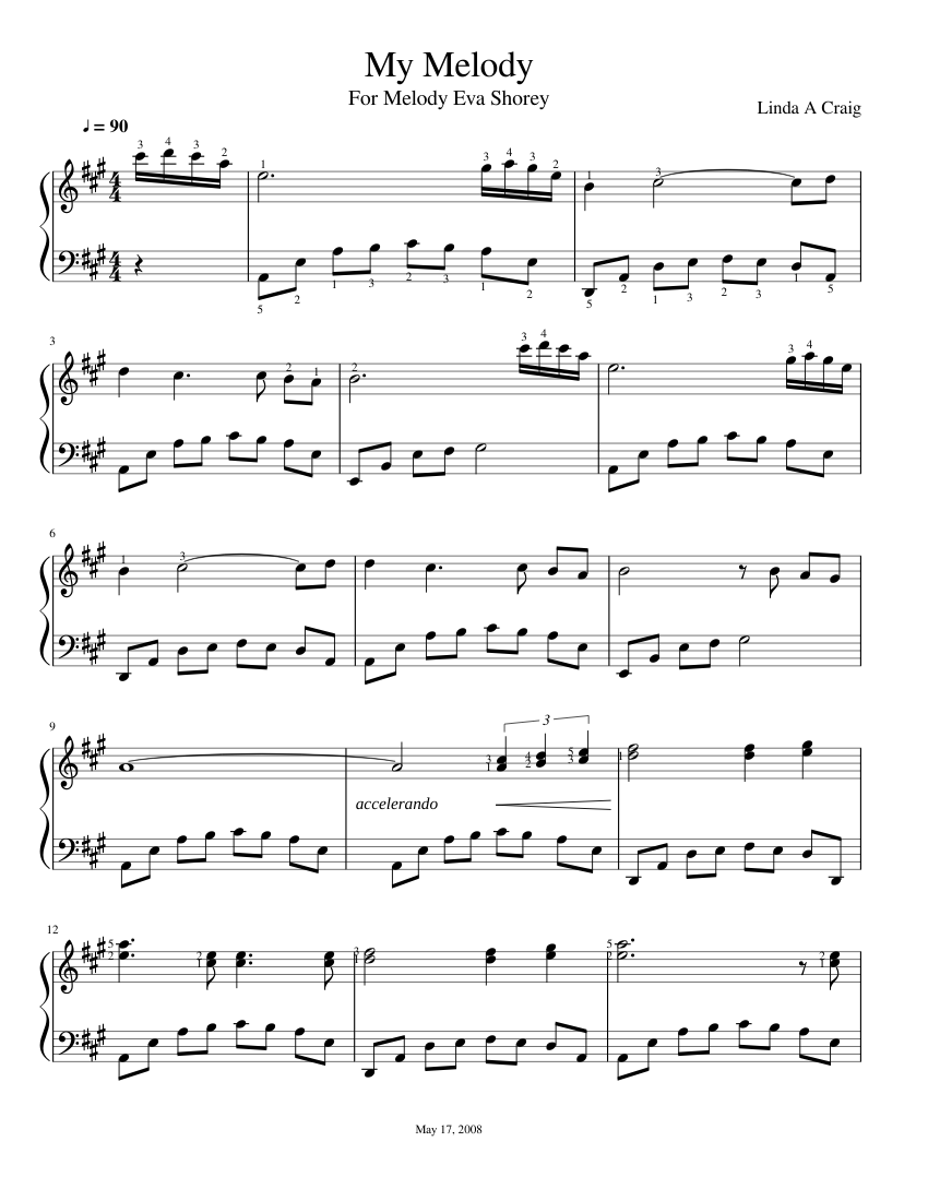 My Melody Sheet music for Piano (Solo) Easy | Musescore.com