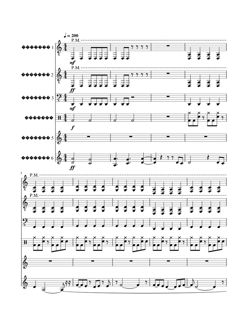 Power Rangers Dino Thunder Opening Theme Sheet Music for Piano, Bass ...