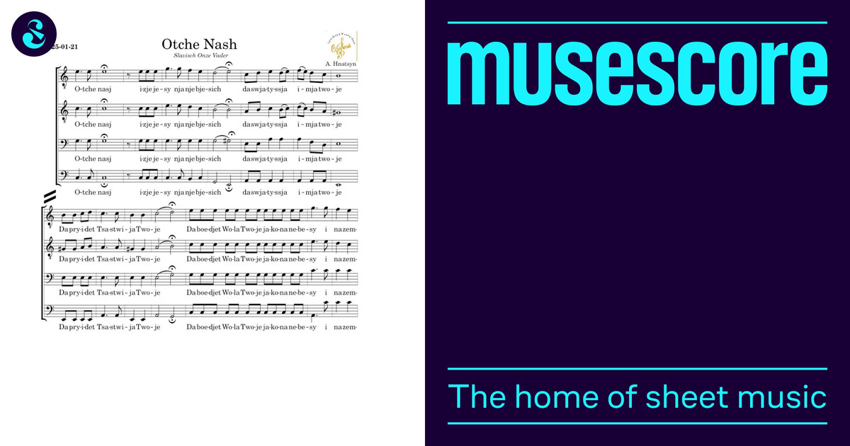 VMO310 Otche Nash-TTBB Sheet music for Tenor, Baritone horn, Harmonica (Men’s Choir) | Musescore.com