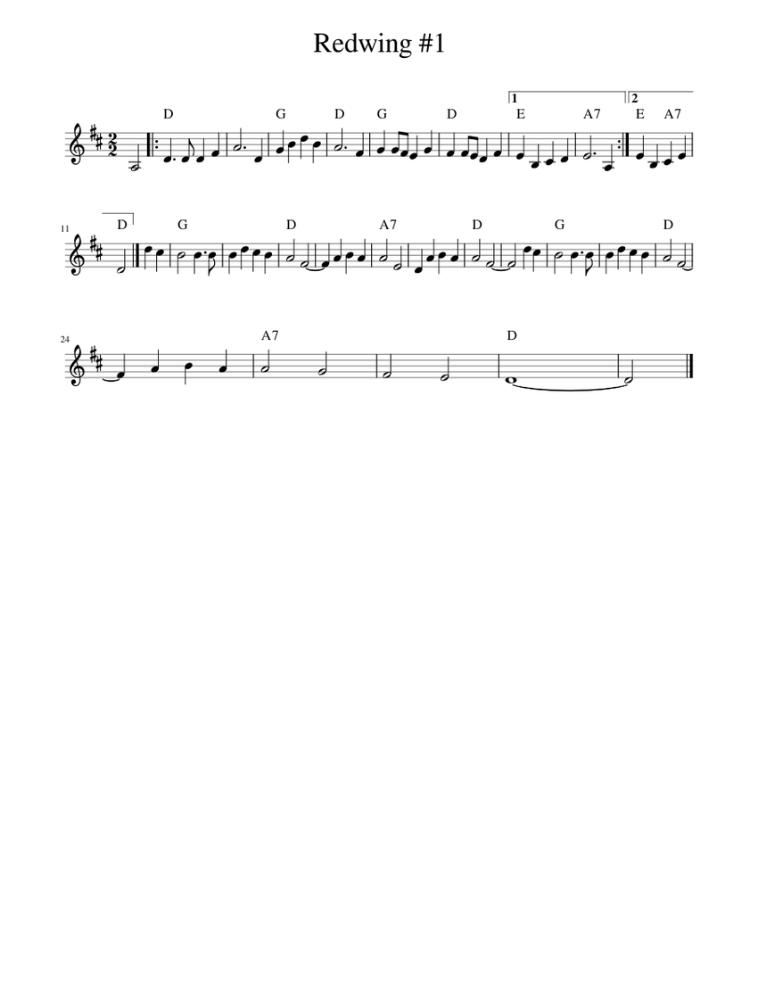 Redwing #1 Sheet music for Piano (Solo) | Musescore.com