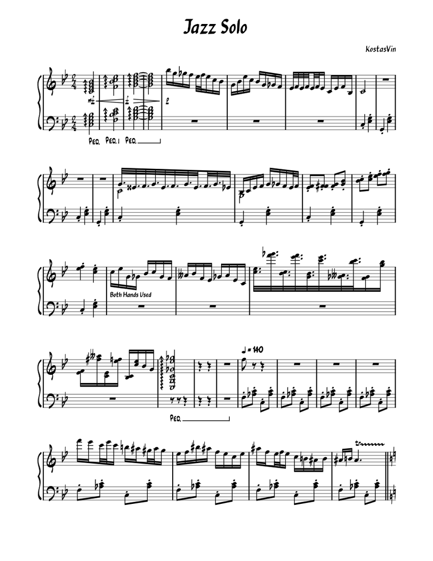 Jazz Solo Sheet Music for Piano (Solo) | MuseScore.com