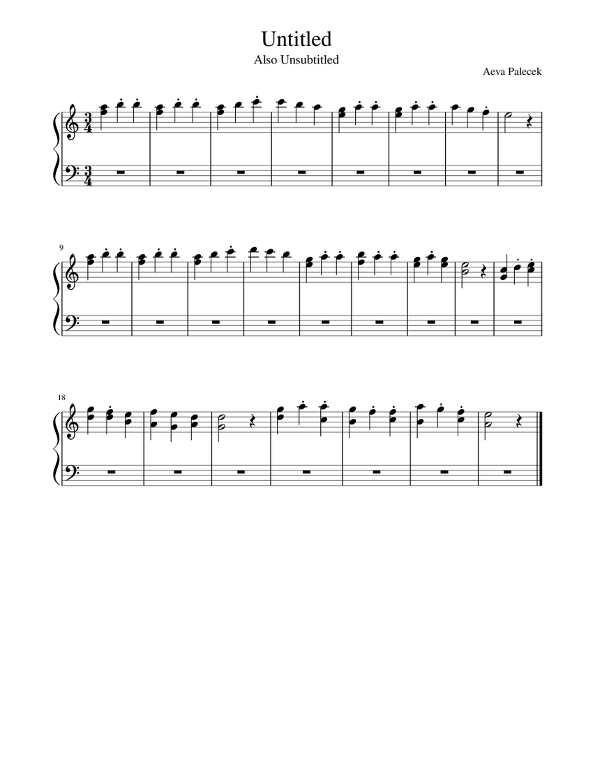 Untitled Sheet music for Piano (Solo) | Musescore.com