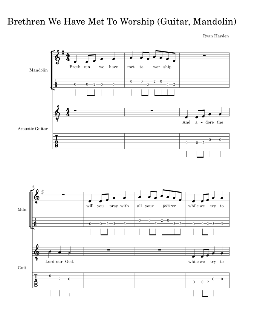 Brethren, we have met to worship – George Askins Brethren We Have Met ...