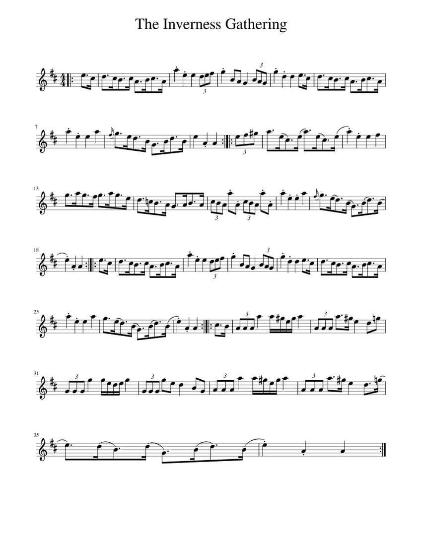 The Inverness Gathering Sheet music for Piano (Solo) Easy | Musescore.com