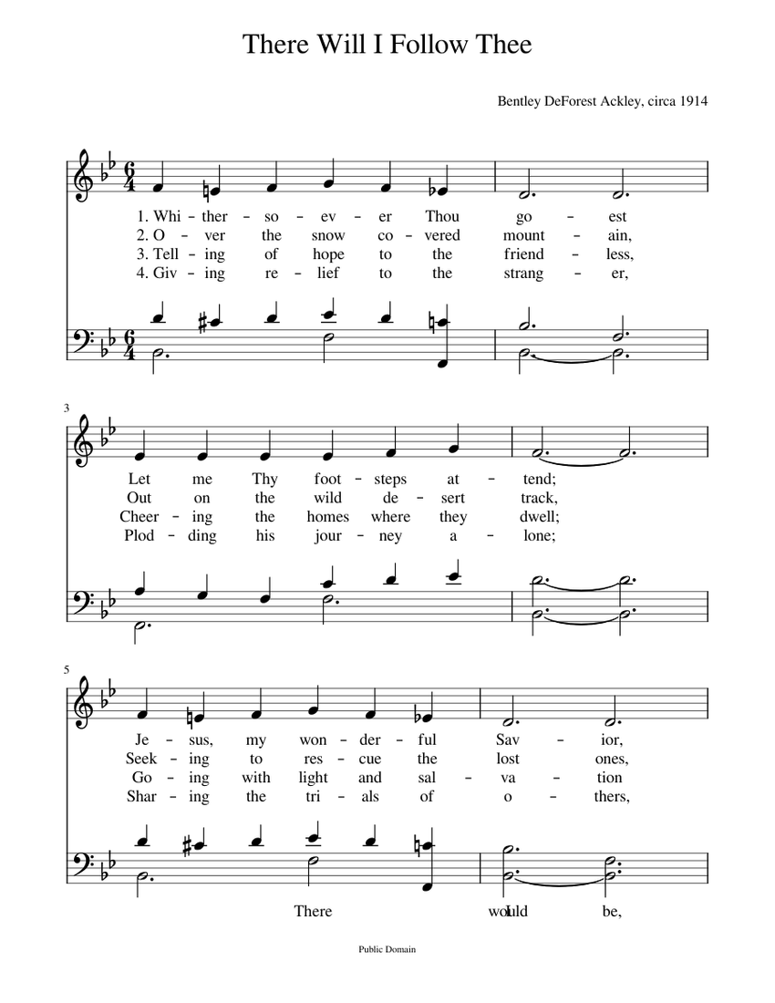 Whithersoever Thou goest (Ackley) - B. D. Ackley Sheet music for Piano ...
