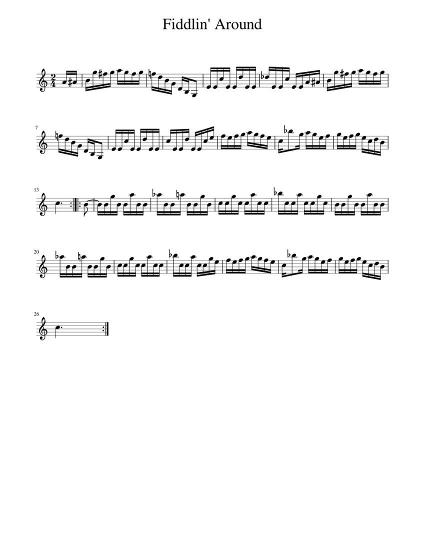Fiddlin' Around Sheet music for Piano (Solo) | Musescore.com
