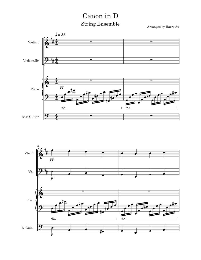 Canon in D – Johann Pachelbel - piano tutorial