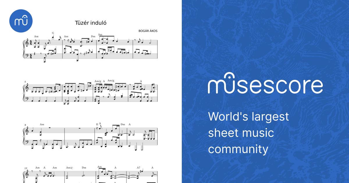 Tüzér induló Sheet music for Piano (Solo) | Musescore.com