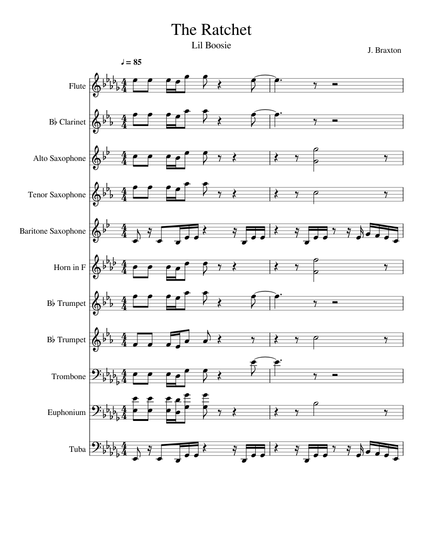 The Ratchet Sheet music for Trombone, Euphonium, Tuba, Flute & more ...